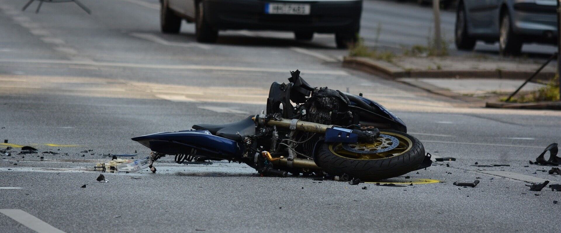 What are the most common injuries seen in motorcycle accidents?